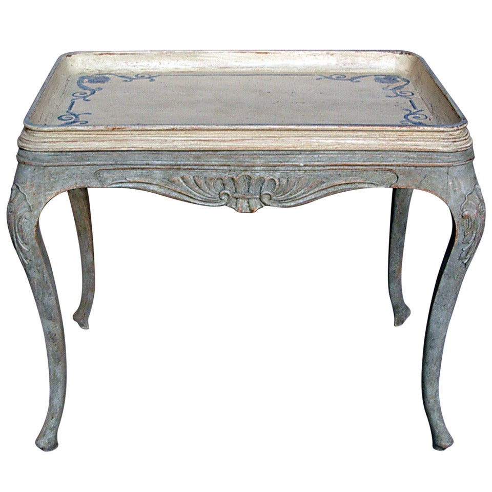 Paint Decorated Swedish Tray Table at 1stDibs