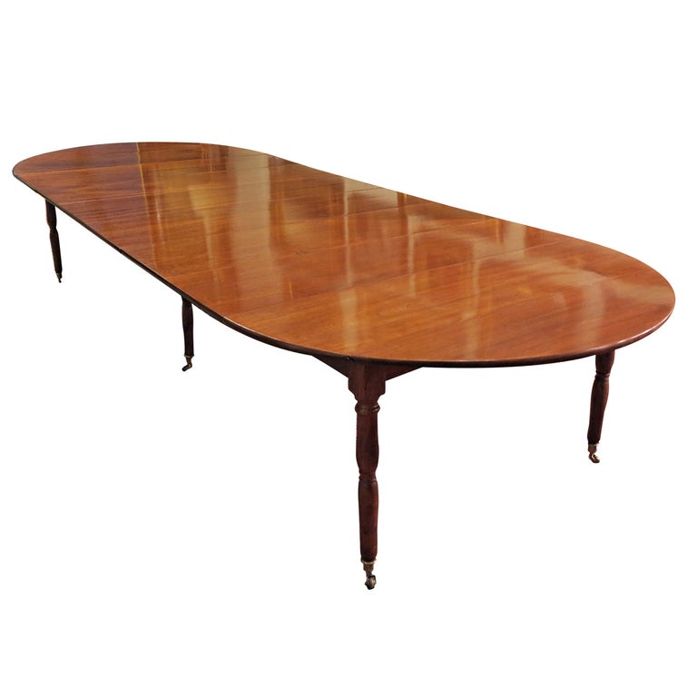 A Fine and Rare Louis XVI Mahogany Dining Table by Claude Messier, 18th ...