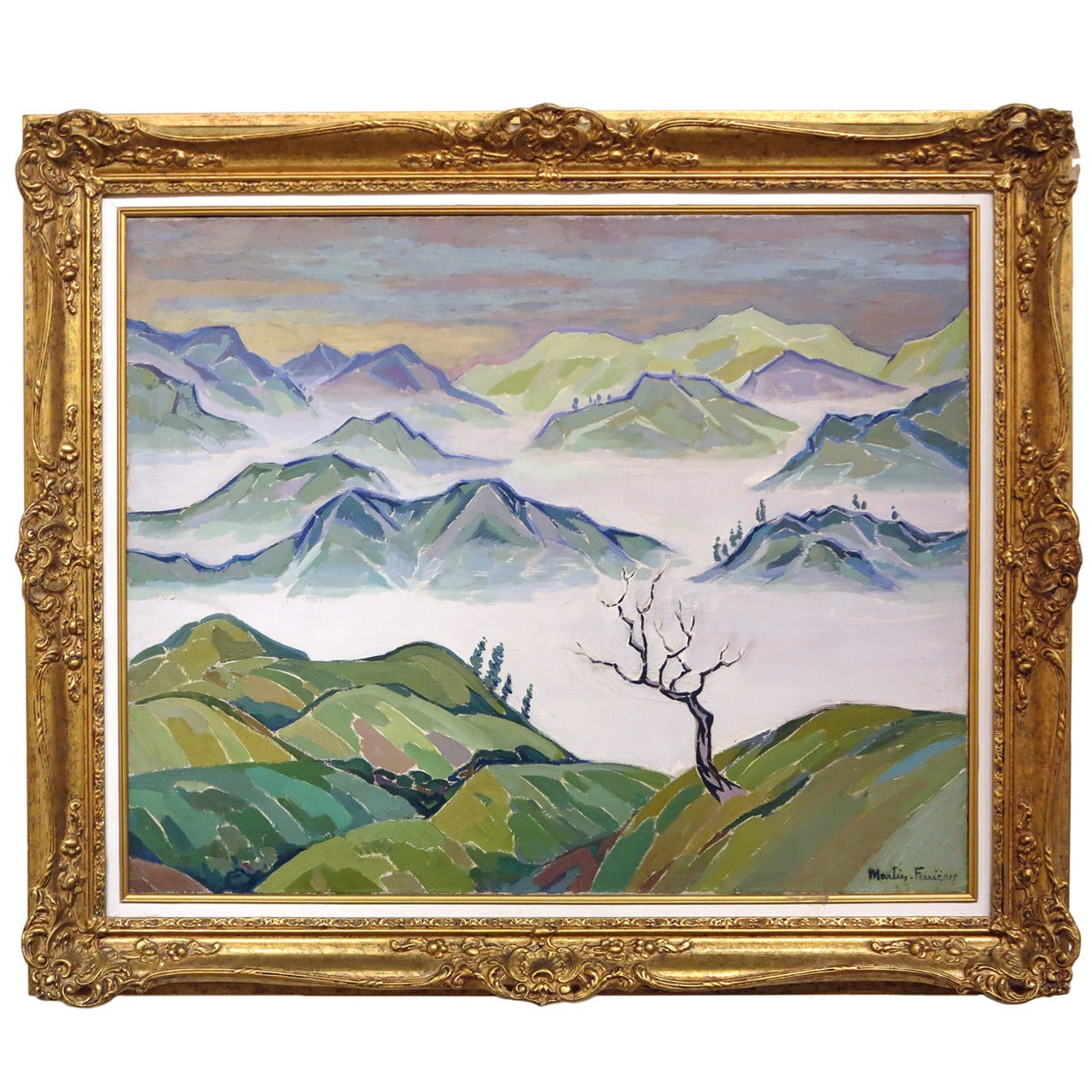 Mountainous Landscape by Jacques Martin-Ferrieres at 1stDibs