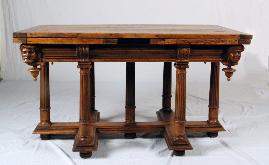 A Fine Henry II Walnut Draw Leaf Table For Sale at 1stDibs