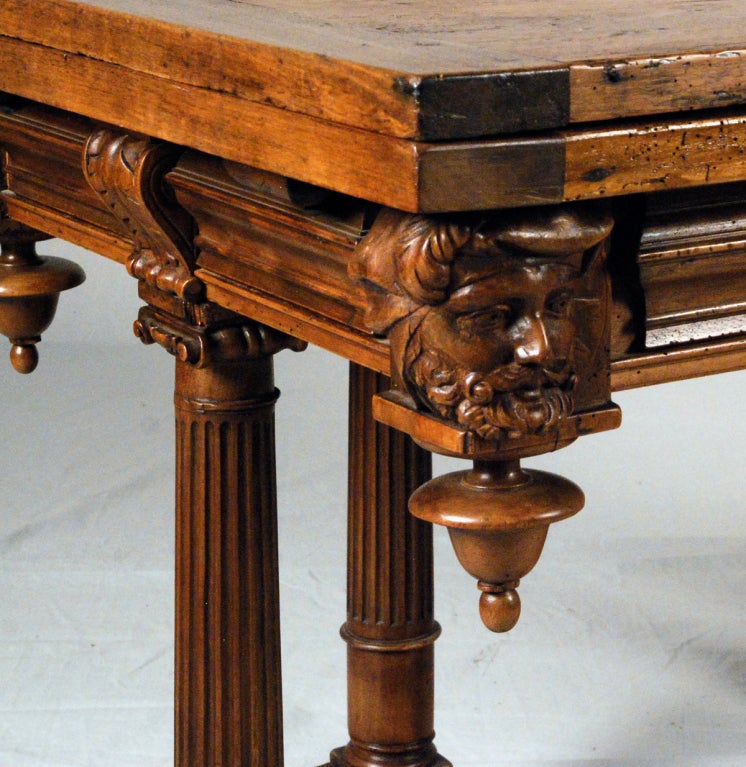 A Fine Henry II Walnut Draw Leaf Table For Sale at 1stDibs