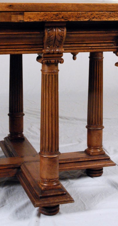 A Fine Henry II Walnut Draw Leaf Table For Sale at 1stDibs