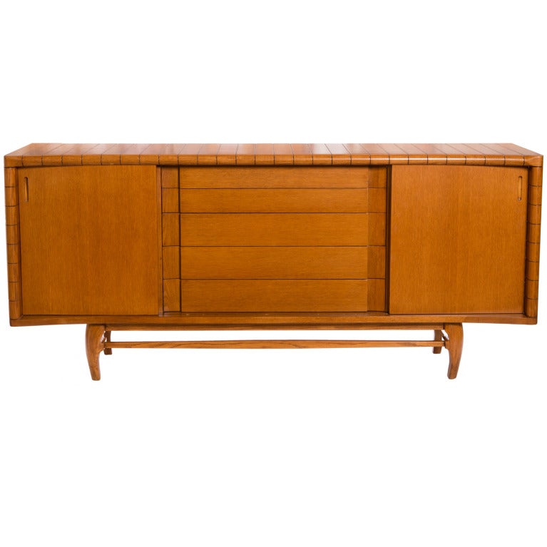 Remarkable 1950s Oak Sideboard For Sale at 1stDibs