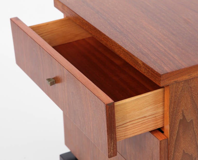 Pair of Subtly Cerused Wooden Night Stands by Sieling Modern at 1stDibs