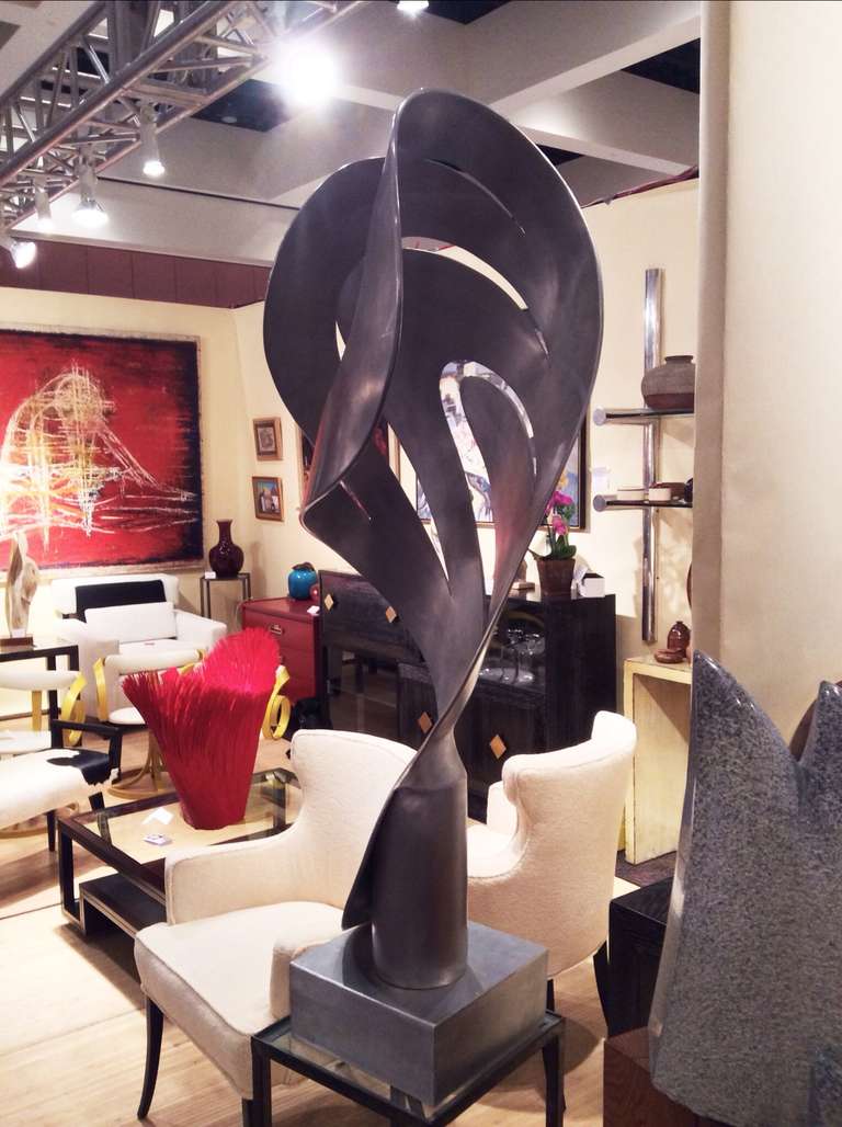 Bill Keating Abstract Aluminum Sculpture Signed and Dated 1975 at 1stDibs