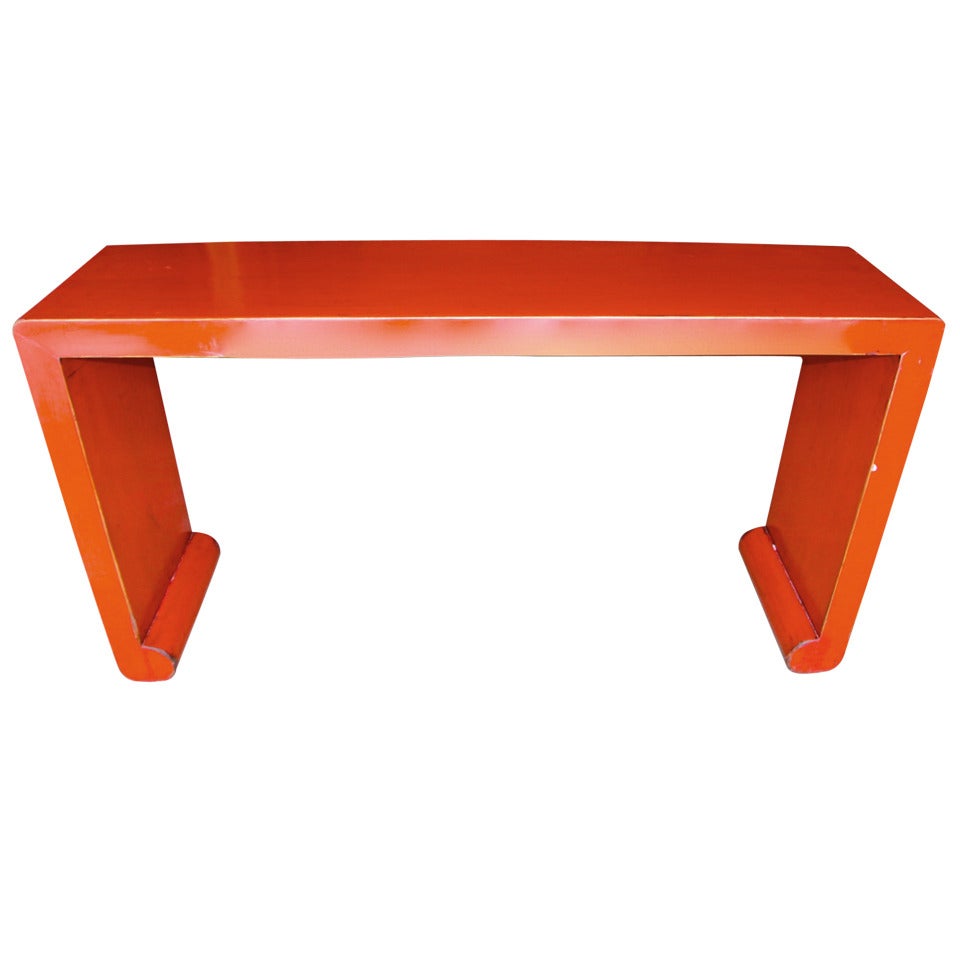 Asian Red Lacquer Console Table at 1stDibs | red lacquer table ...