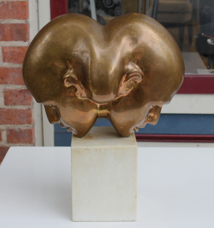 Abstract bronze by Danish artist Jens Flemming Sorensen (b1933) at 1stDibs