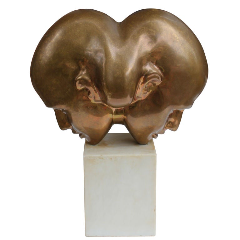 Abstract bronze by Danish artist Jens Flemming Sorensen (b1933) at 1stDibs