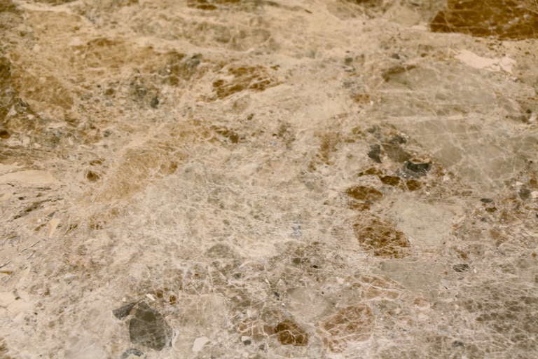 Marble Top Chrome Base Round Coffee Table at 1stDibs