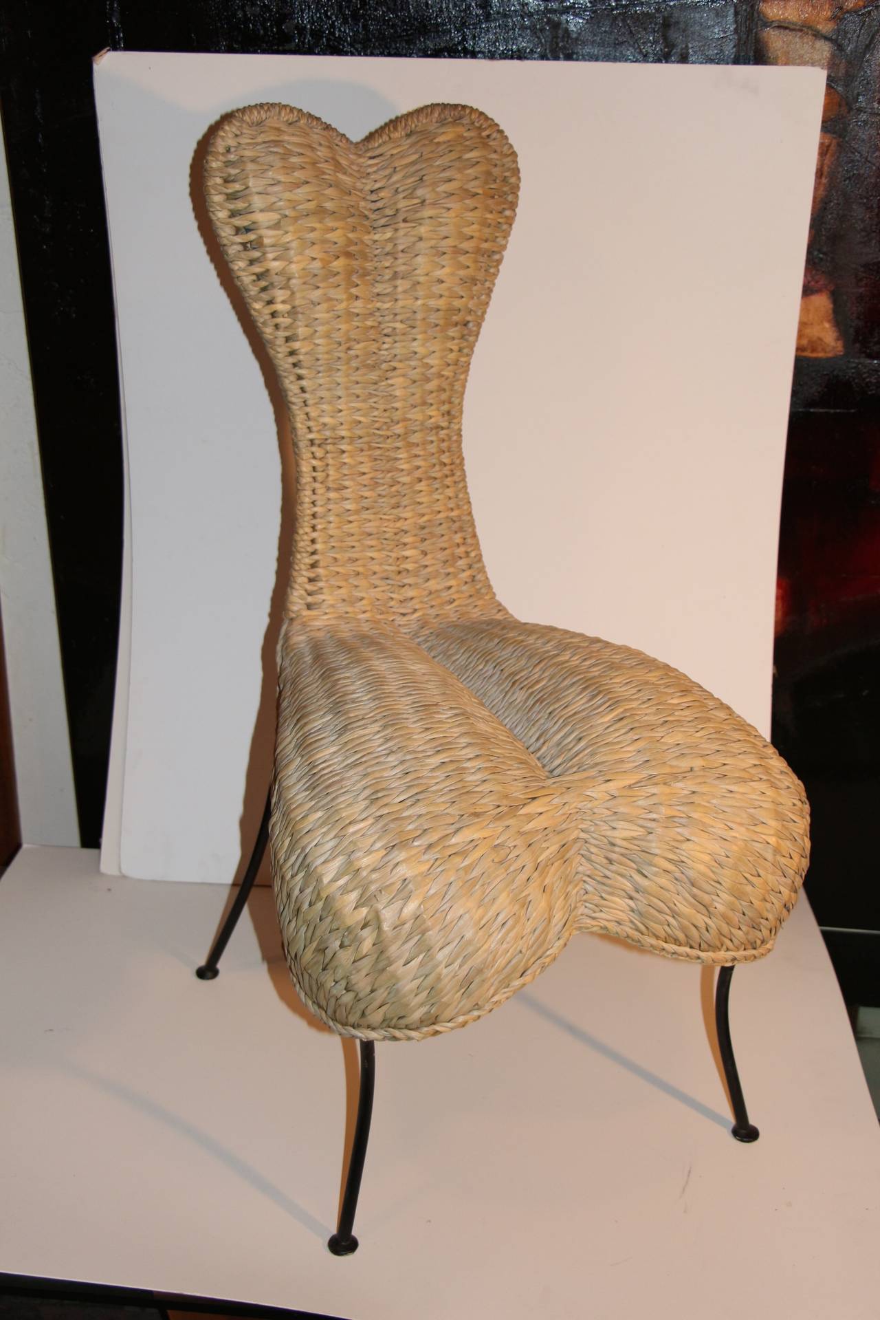 Sculptural Woven Heart Chair at 1stDibs