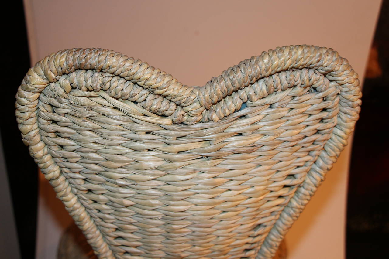 Sculptural Woven Heart Chair at 1stDibs