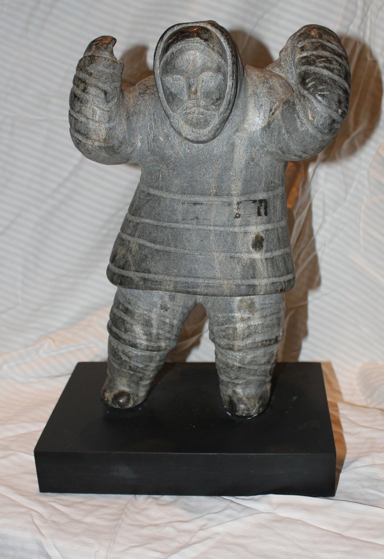 Beautiful Hard Stone Inuit Eskimo Carving at 1stDibs