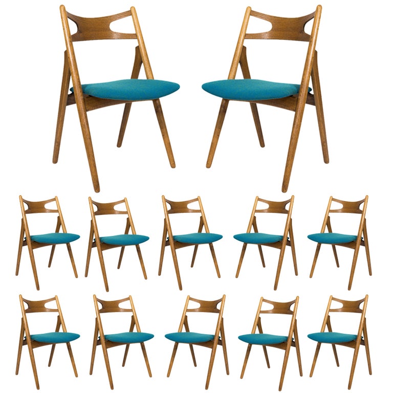 Set of 12 Hans Wegner CH 29 Dining Chairs at 1stDibs