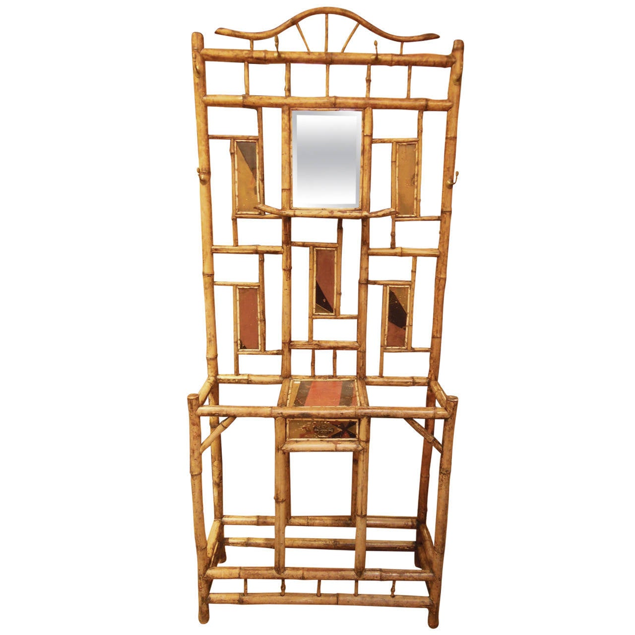 Vintage Bamboo Hall Tree at 1stDibs