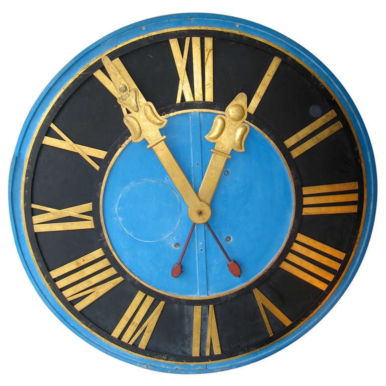 Fabulous American Vintage Clock Face For Sale at 1stDibs