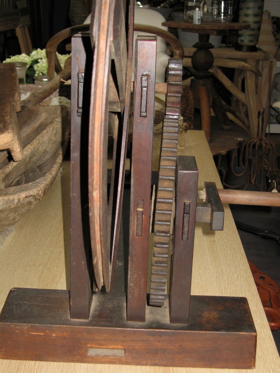 Graphic Japanese Spinning Wheel at 1stDibs