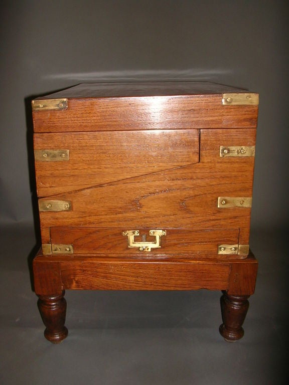 19th Century British Colonial Campaign Writing Slope/ Box On Stand at ...