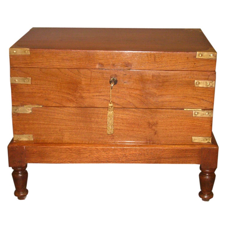 19th Century British Colonial Campaign Writing Slope/ Box On Stand at ...