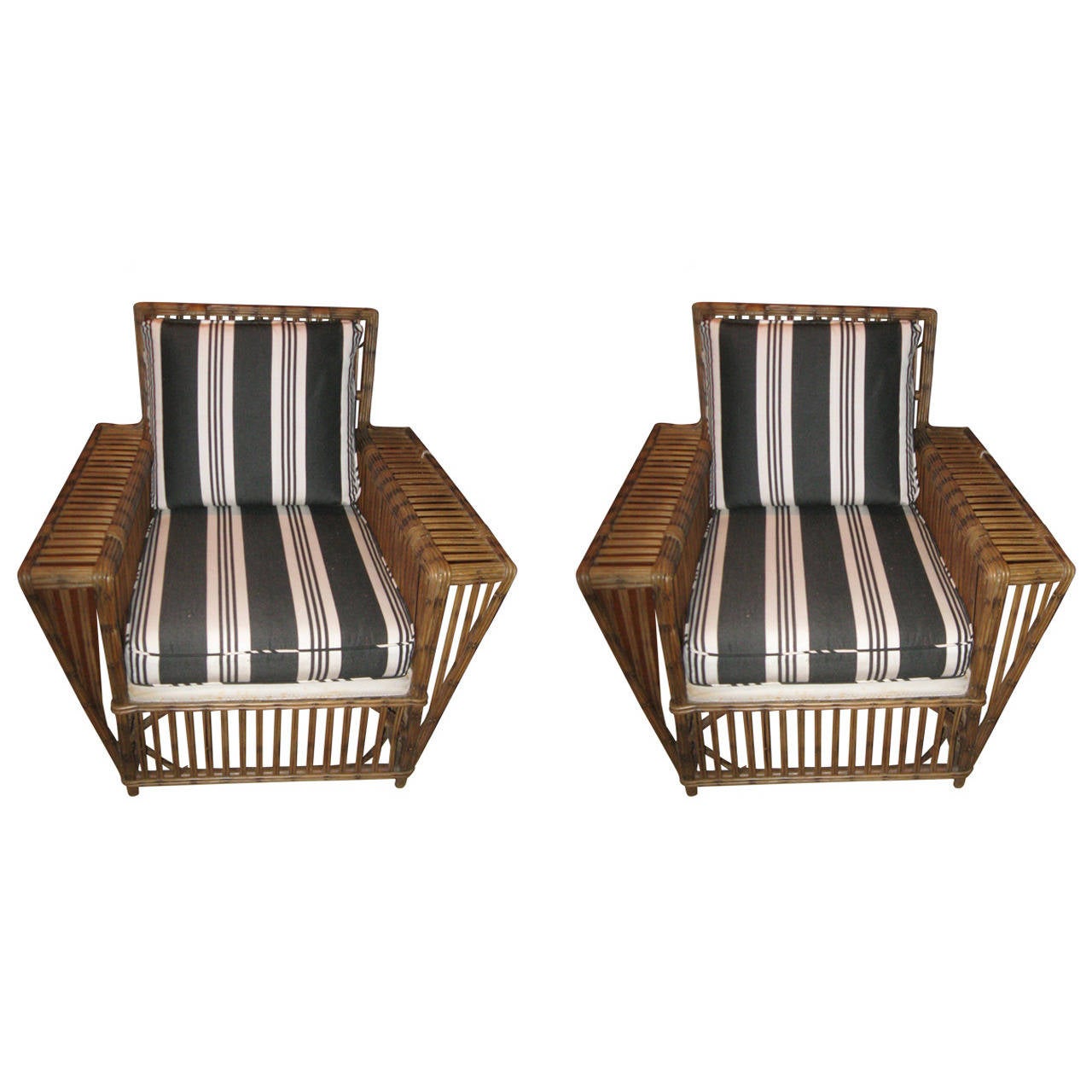 Vintage Four-Piece Stick Wicker Suite at 1stDibs