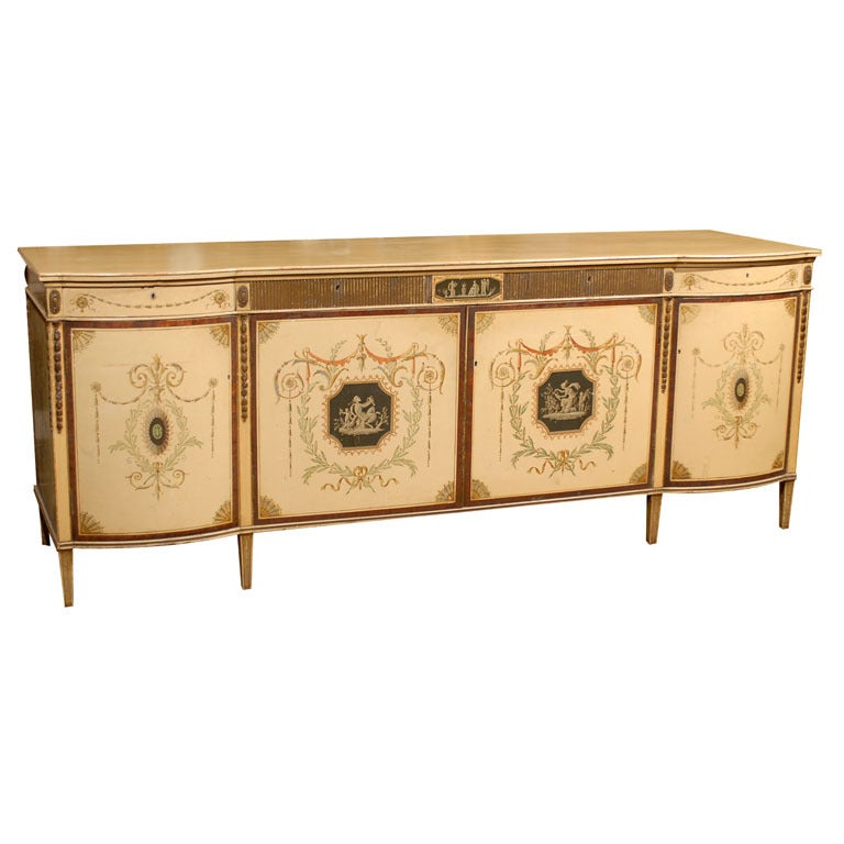 Long Italian Neoclassical Style Painted Enfilade at 1stDibs