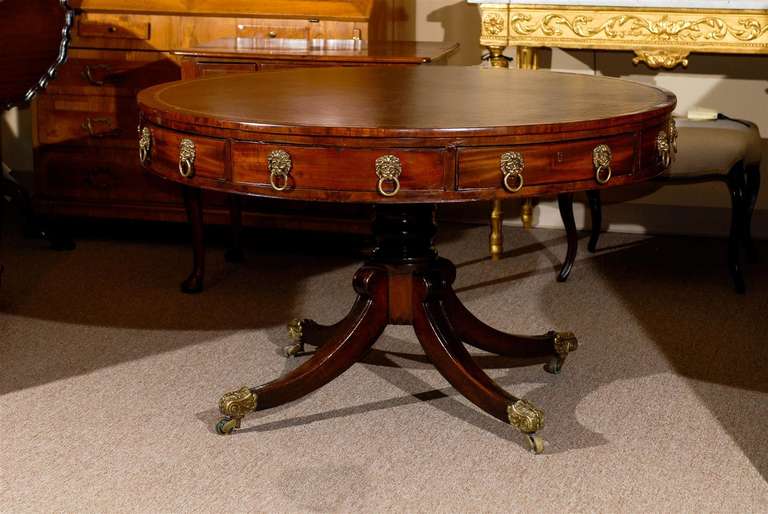 Early 19th Century English Mahogany Rent Table at 1stDibs