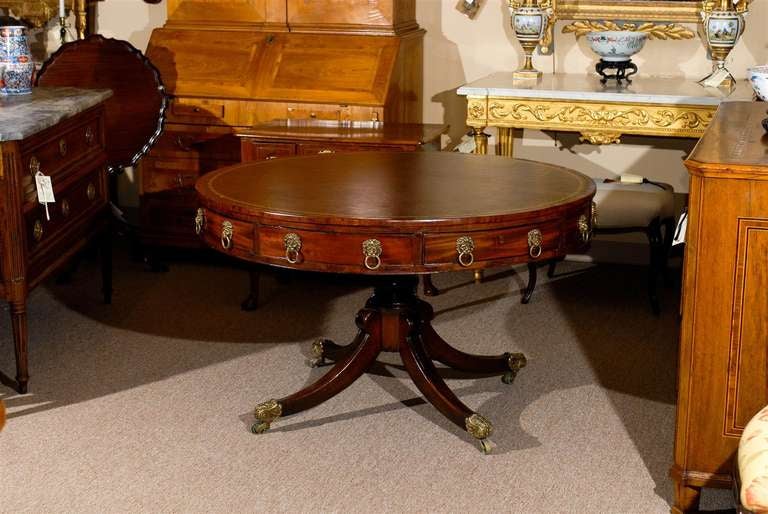 Early 19th Century English Mahogany Rent Table at 1stDibs