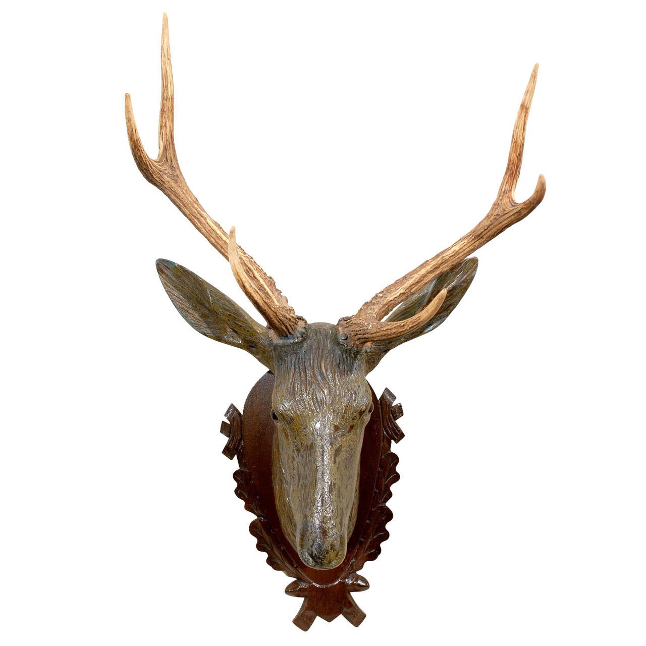Carved Stag Head at 1stDibs