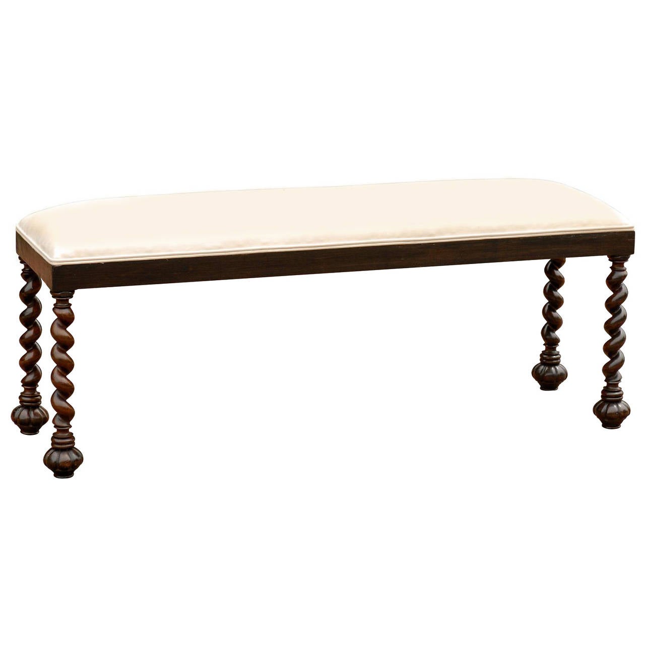 Bench with Barley Twist Legs at 1stDibs | barley twist bench