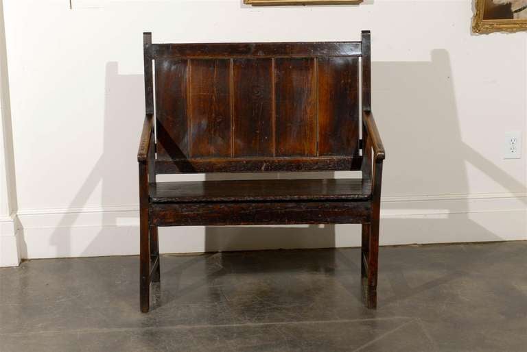 English Bench with Back at 1stDibs