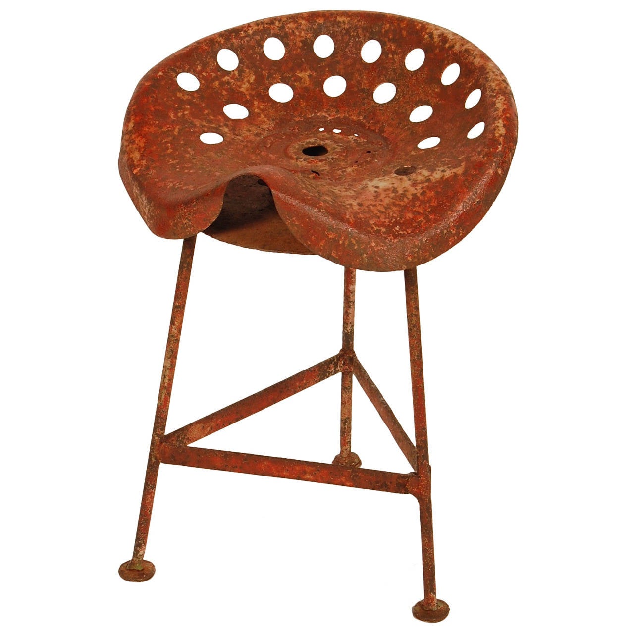 Rustic Tractor Seat Stool at 1stDibs