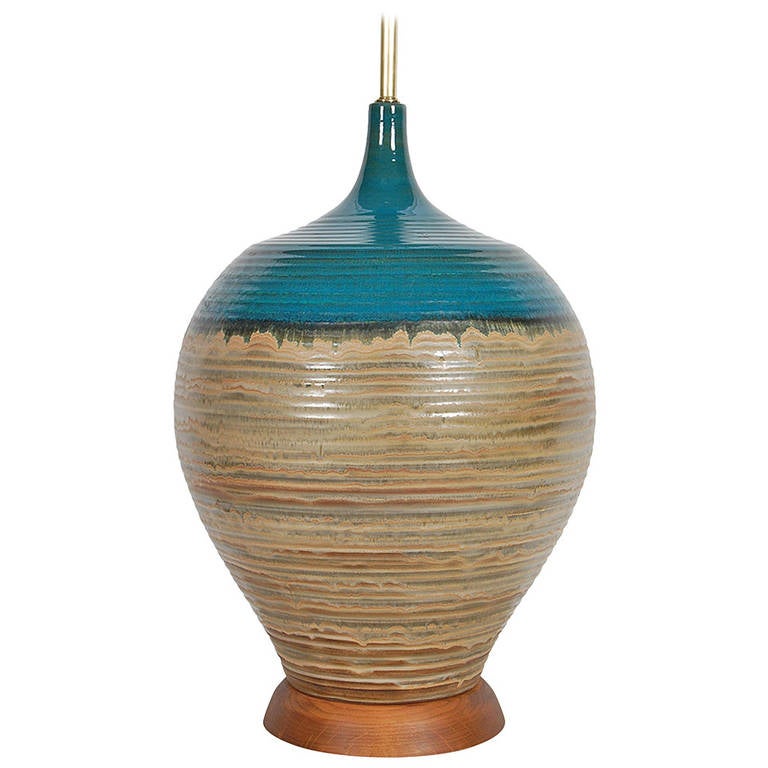 Large Ceramic Lamp at 1stDibs