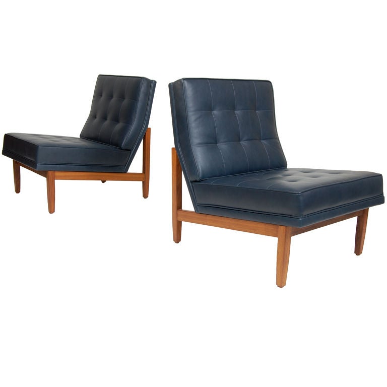 Knoll Split Rail Lounge Chairs at 1stDibs