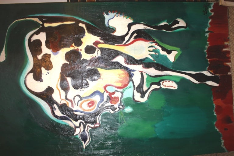 Large Oil Painting By Marcel Pouget at 1stDibs