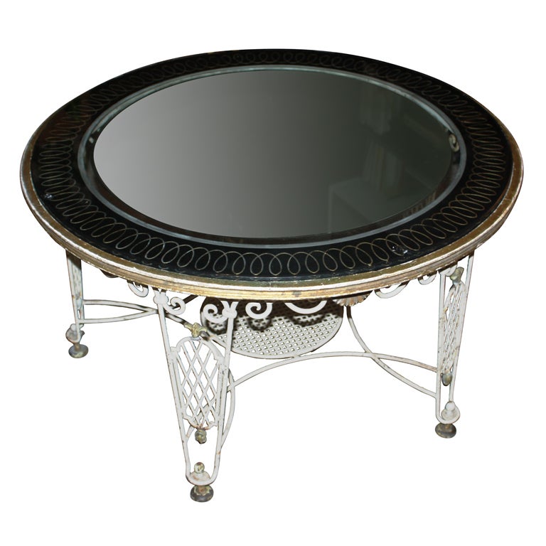 French 40's Circular Low Table at 1stDibs