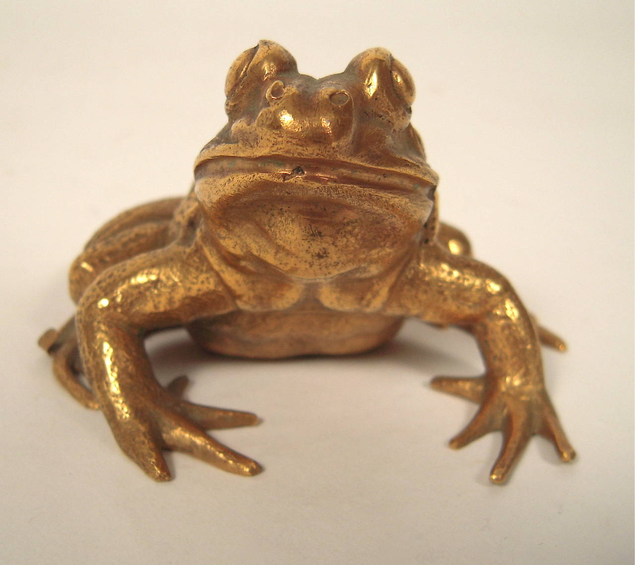 Small Gilt Bronze Frog Sculpture at 1stDibs | bronze frog statue, small ...