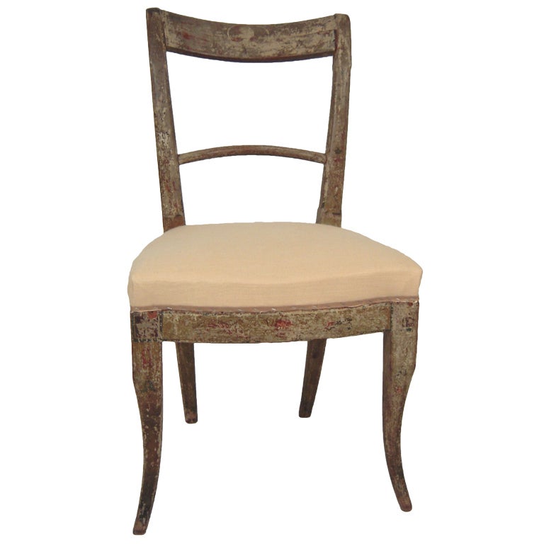 Italian Neoclassical Painted Chair at 1stDibs