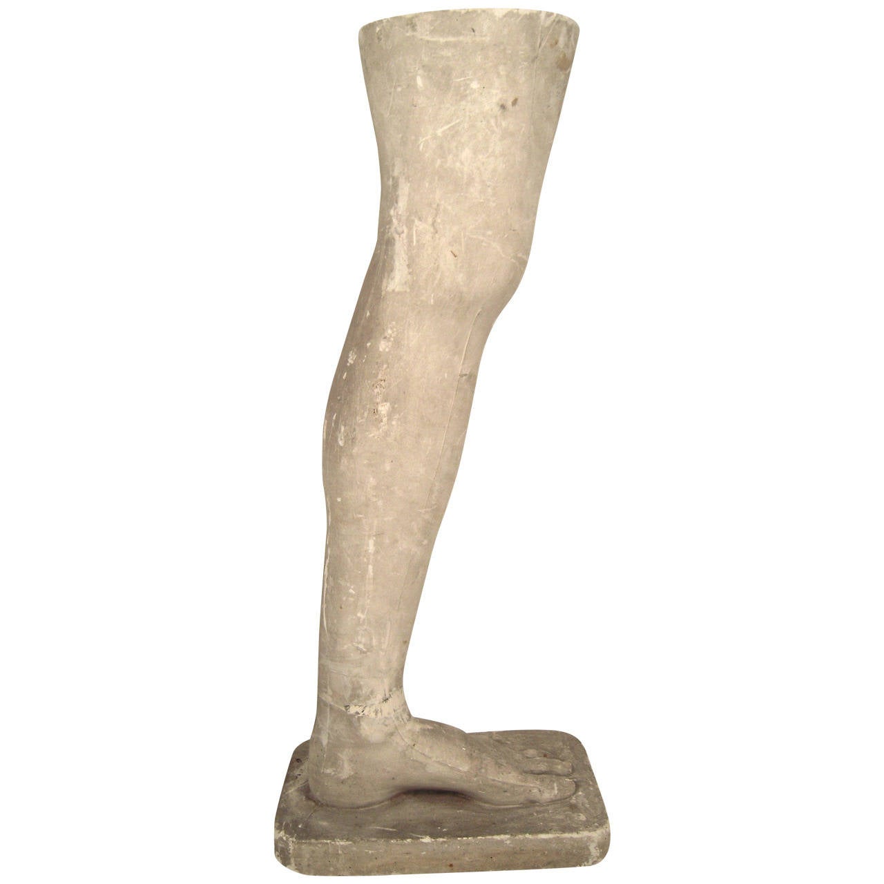 Neoclassical Style Grand Tour Plaster Leg and Foot Sculpture at 1stDibs