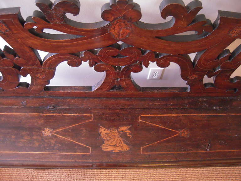 A Sculptural and Graphic Italian Hall Bench at 1stDibs