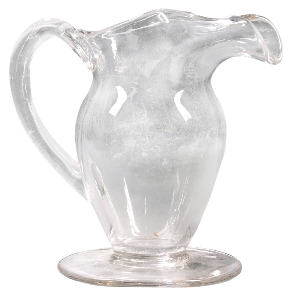 Rare 19th Century Blown Glass Ship's Pitcher of Extraordinary Form at ...