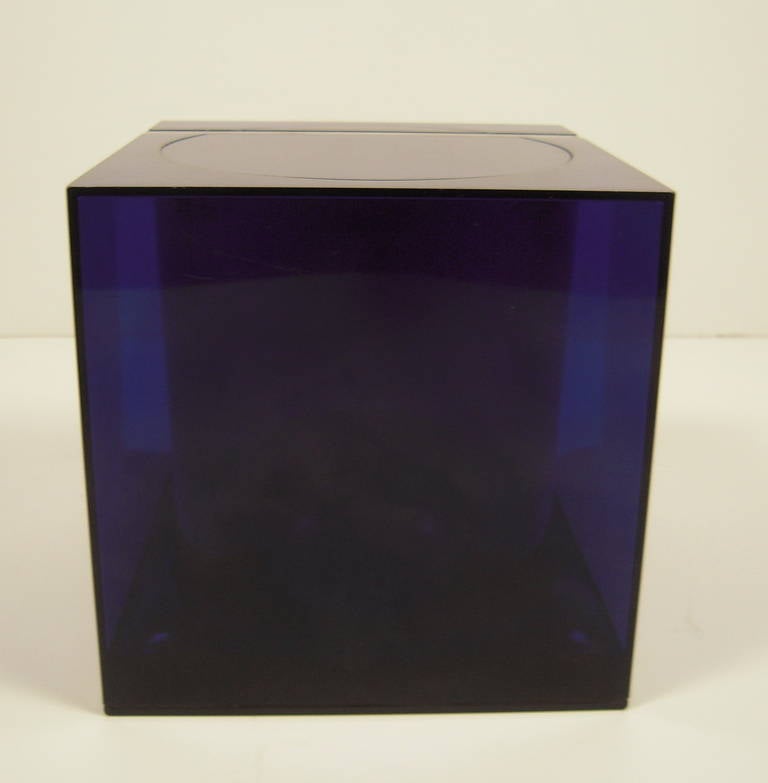 Rare Blue Lucite Cini and Nils Ice Bucket at 1stDibs