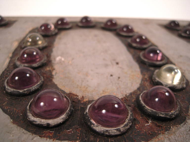 Stop Sign with Amethyst Glass Marble Reflectors at 1stDibs | vintage ...