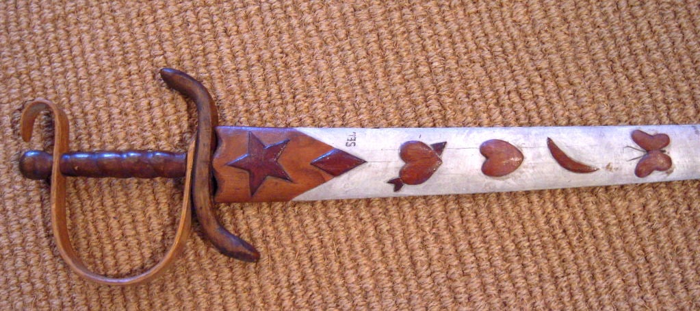 American Folk Art Carved and Painted Swordfish Bill Sword at 1stDibs ...