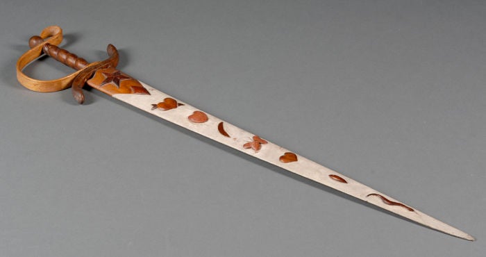 American Folk Art Carved and Painted Swordfish Bill Sword at 1stDibs ...