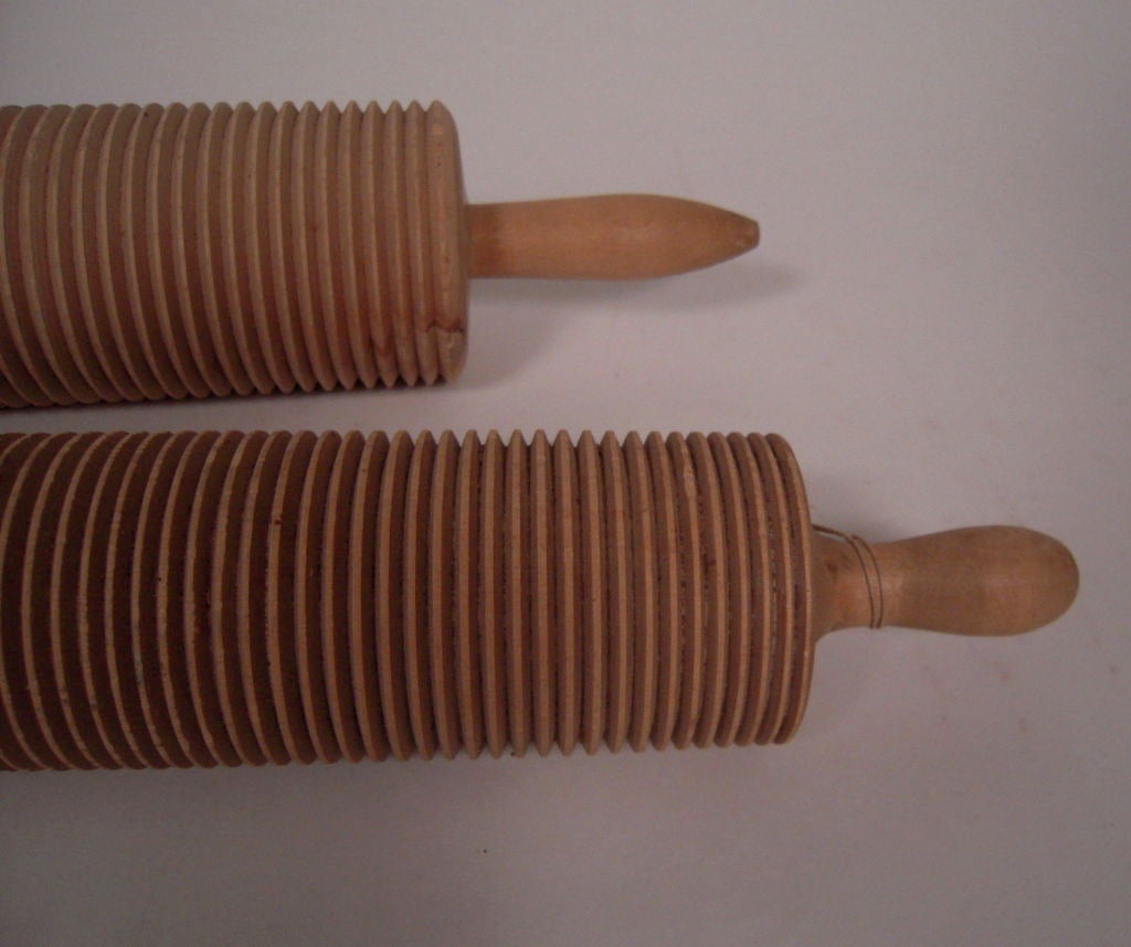 Large Sculptural Swedish Carved Wood Rolling Pins at 1stDibs