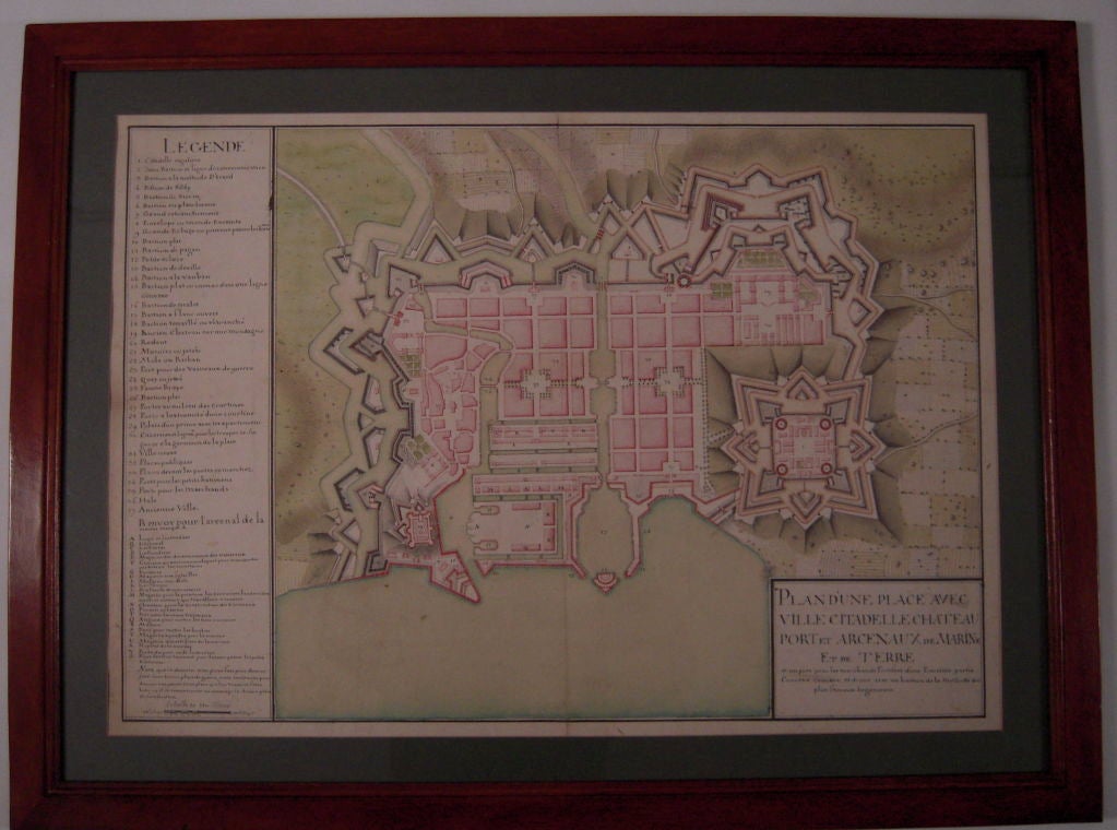 Rare Collection of 18th Century English and French Star Fort Drawings ...