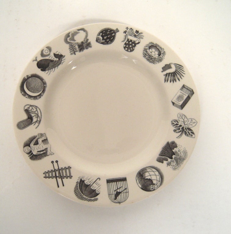 Eric Ravilious Alphabet Plate at 1stDibs | eric ravilious ceramics ...