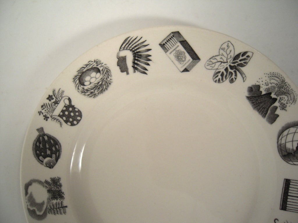 Eric Ravilious Alphabet Plate at 1stDibs | eric ravilious ceramics ...