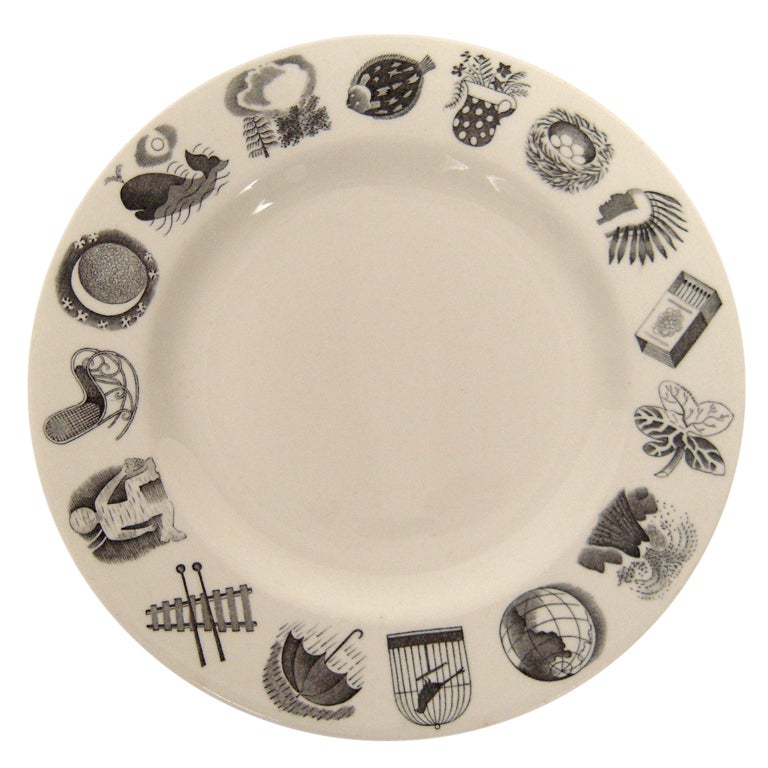 Eric Ravilious Alphabet Plate at 1stDibs | eric ravilious ceramics ...