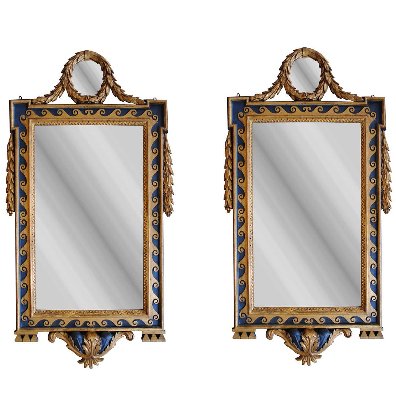 Pair of Italian Neoclassical Mirrors at 1stDibs