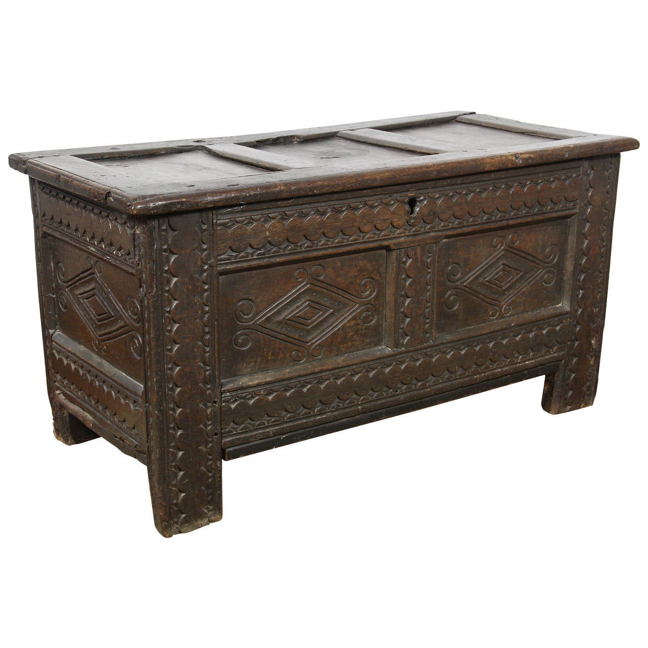 Jacobean Oak Coffer Chest at 1stDibs | jacobean chest